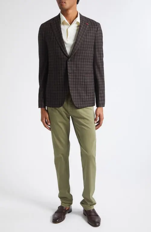 Isaia Chiaja Cotton And Cashmere Blend Pants