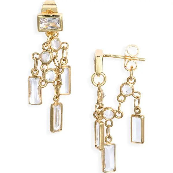 CHILD OF WILD Willa Cubic Zirconia Drop Earrings - Gold