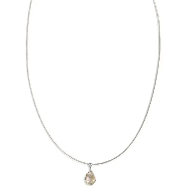 CHILD OF WILD Little Falls Sterling Herkimer Diamond Collar Necklace - Silver