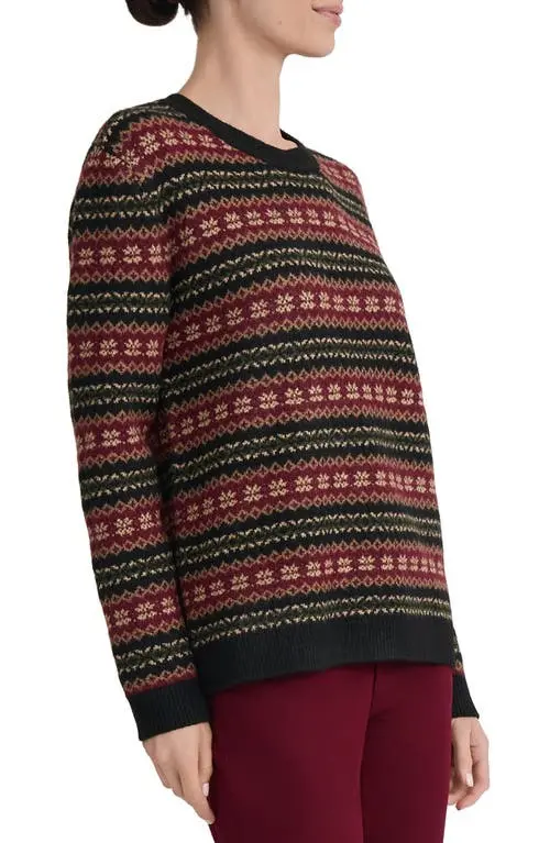 Jones New York Fair Isle Crewneck Sweater