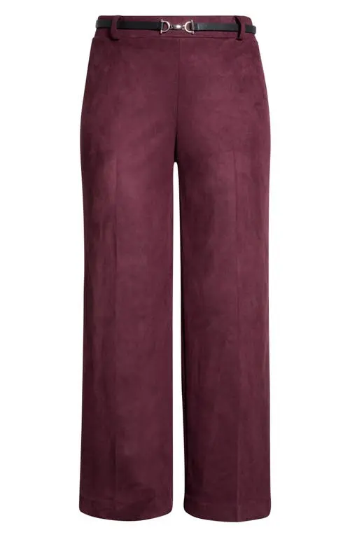 Anne Klein Wide Leg Faux Suede Pants