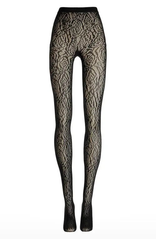 Wolford Rose Lace Tights
