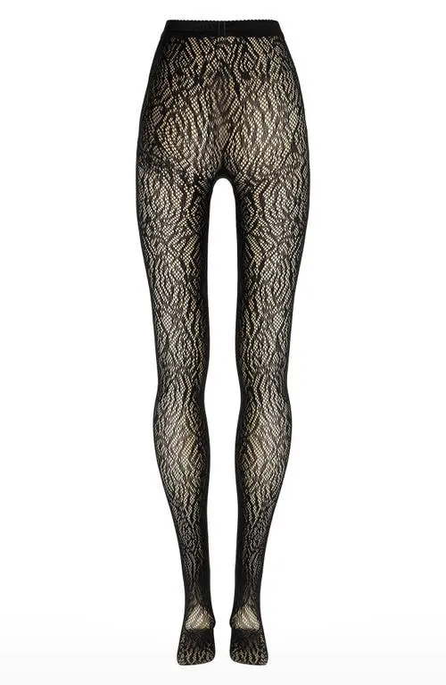 Wolford Rose Lace Tights