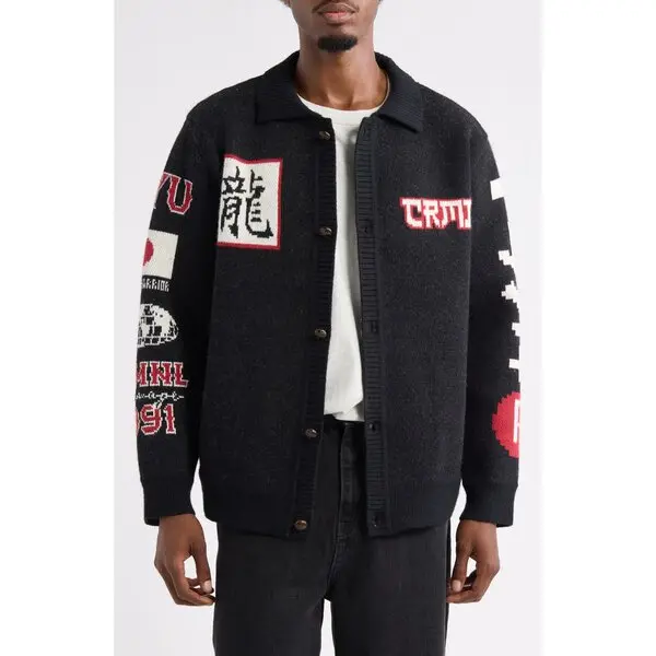 CRIMINAL DAMAGE Street Fighter Ii Ryu Cardigan - Black