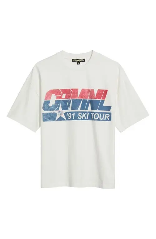 CRIMINAL DAMAGE Ski Tour Graphic T-shirt