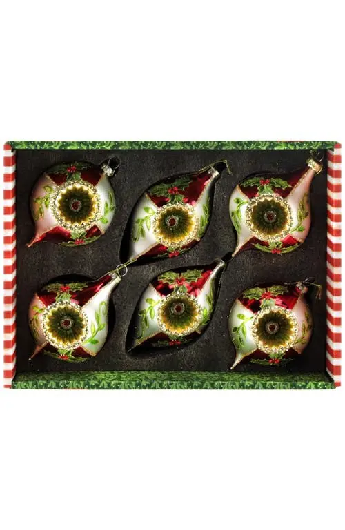 MARK ROBERTS Floral Teardrop Ornament
