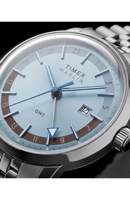 Timex® Marlin Gmt Stainless Steel Bracelet Watch