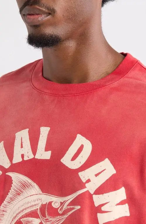 CRIMINAL DAMAGE Fishing Company Graphic T-shirt