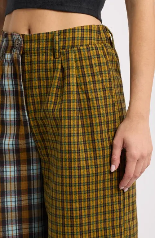 DRESSED IN LALA Let's Merge Souls Plaid Wide Leg Pants