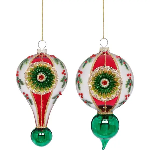 MARK ROBERTS Holly Reflector Drop Ornament