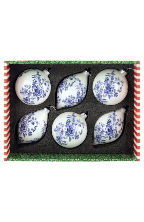 MARK ROBERTS Blue And Floral Ornament