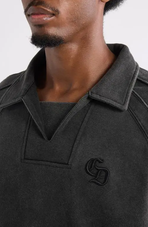CRIMINAL DAMAGE Wavy Seam Collared Sweatshirt