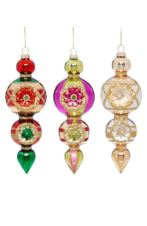 MARK ROBERTS Triple Stack Drop Ornament - Gold