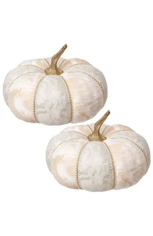 MARK ROBERTS White Blush Lace Pumpkin