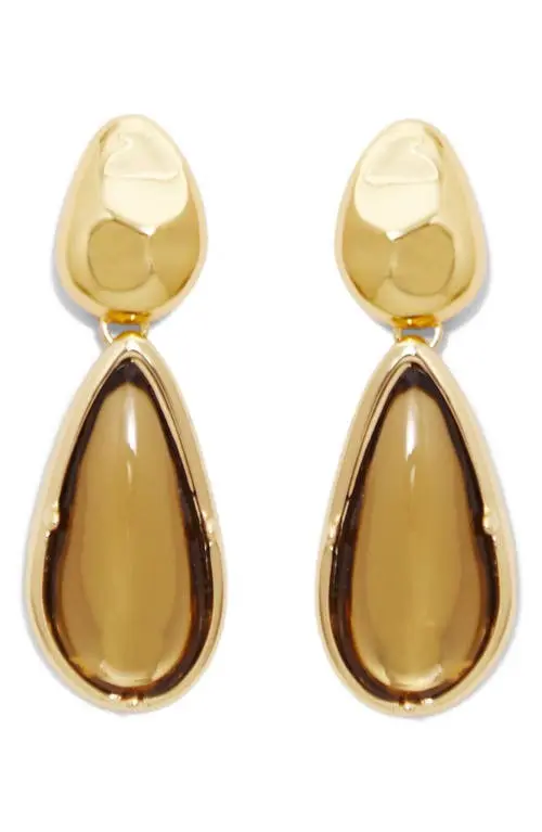 PETIT MOMENTS Solstice Drop Earrings - Gold/amber
