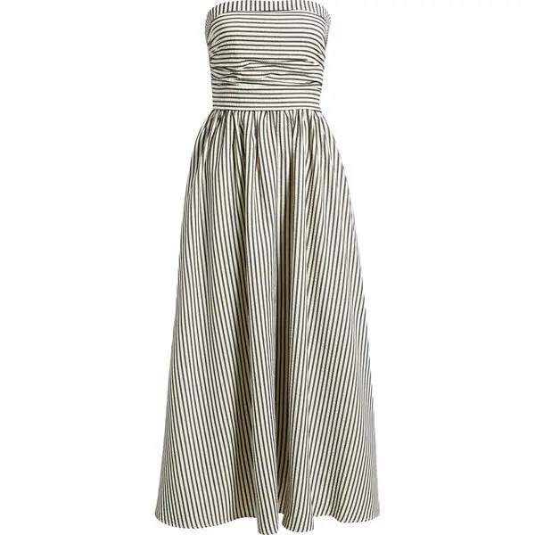 LAYERED WITH LOVE Seersucker Stripe Maxi Dress