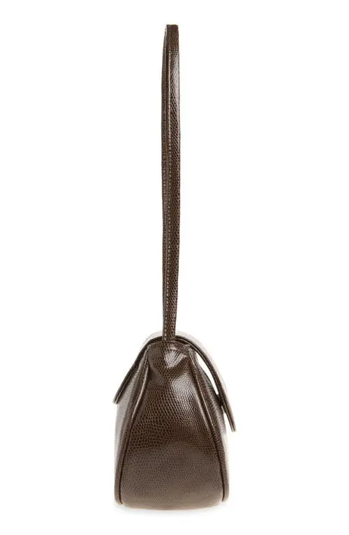 FOR THE AGES Ineva Faux Leather Lizard Embossed Baguette Bag