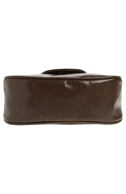 FOR THE AGES Ineva Faux Leather Lizard Embossed Baguette Bag