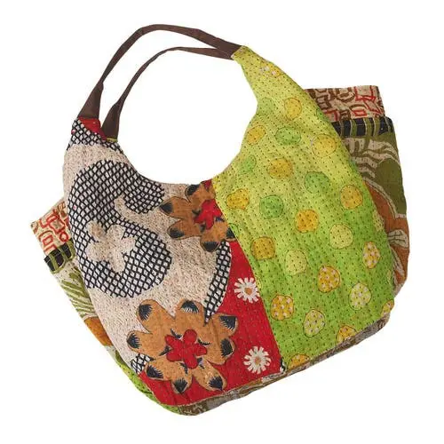 TEN THOUSAND VILLAGES Sari Shop Slouchy Bag