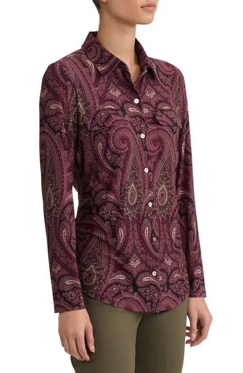Jones New York Paisley Button-up Shirt