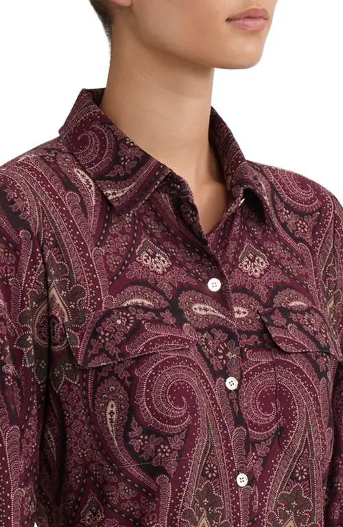 Jones New York Paisley Button-up Shirt