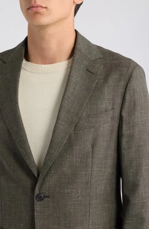 BOSS Hanry Wool & Linen Sport Coat - Medium Green