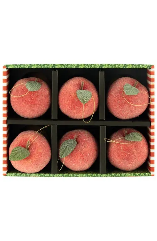MARK ROBERTS Frosted Apple Ornament