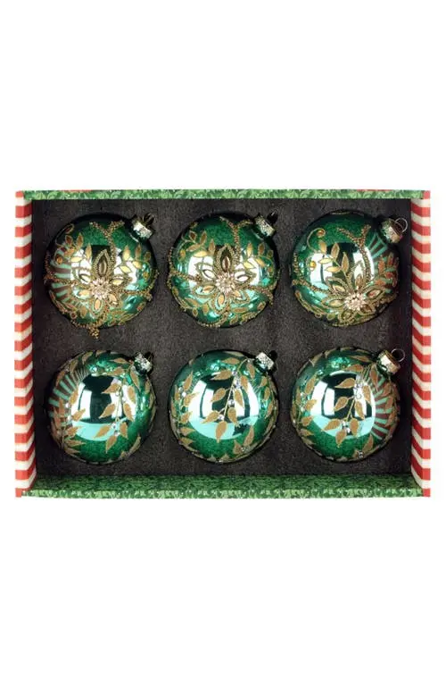 MARK ROBERTS Gold Leaf Trim Balloon Ornament