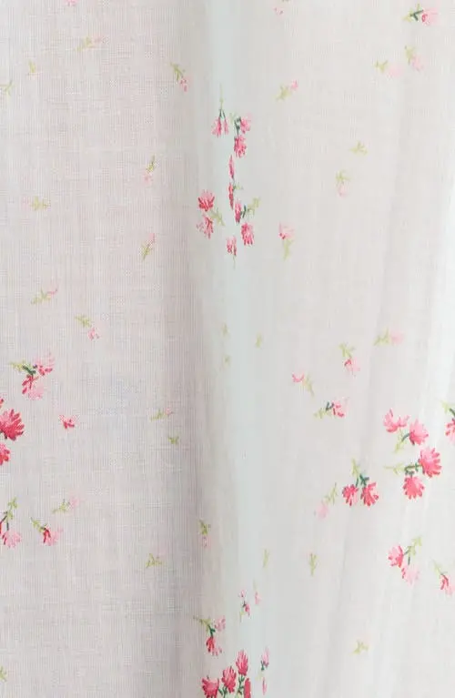 ETAM Floral Chemise With Scalloped Trim And Bow Detail