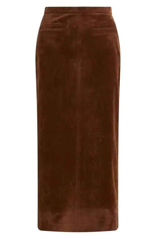 Joe's Jeans Faux Suede Welt Pocket Midi Skirt