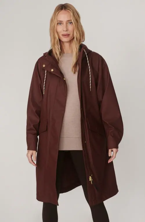 Varley Tovera Long Rain Jacket - Mahogany