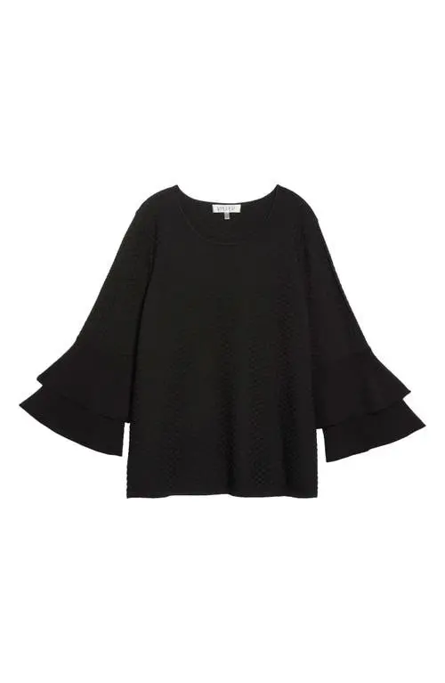 KASPER Double Flare Sleeve Bateau Neck Sweater
