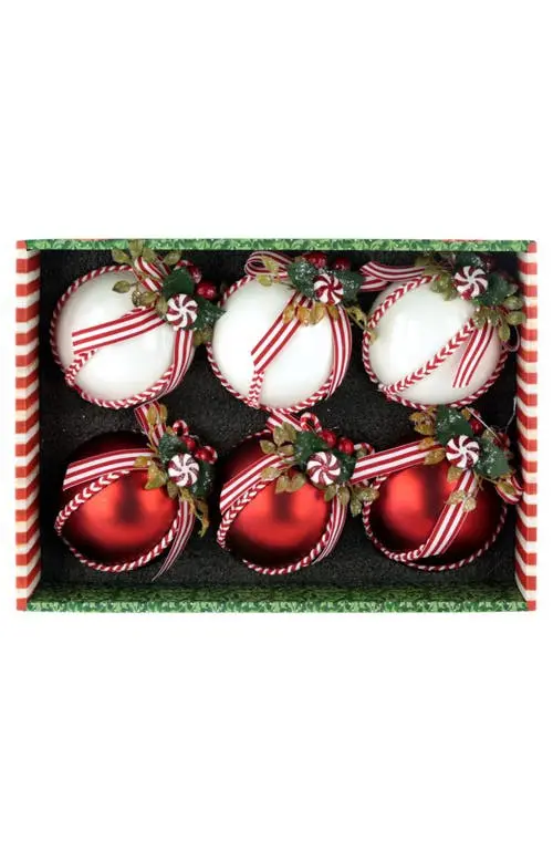 MARK ROBERTS Peppermint Topped Ornament