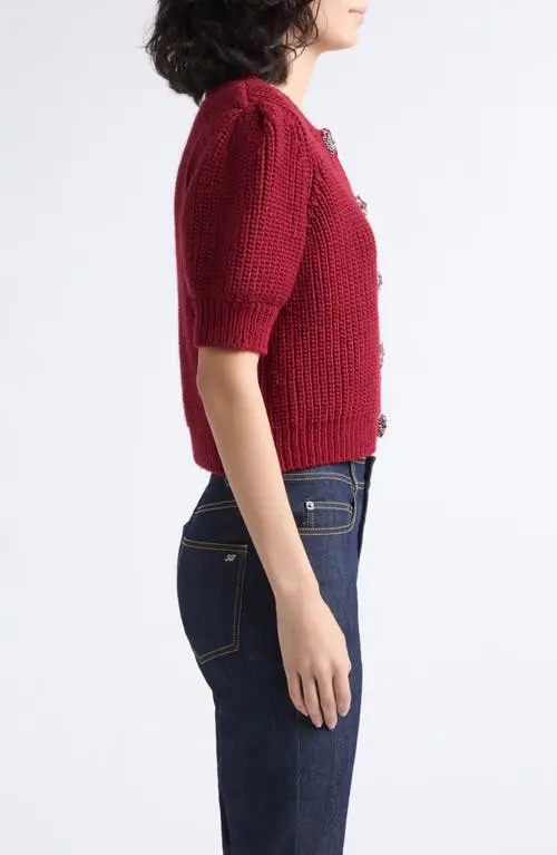 Cinq À Sept Rita Baroque Embellished Cardigan - Berrywine