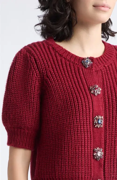 Cinq À Sept Rita Baroque Embellished Cardigan - Berrywine