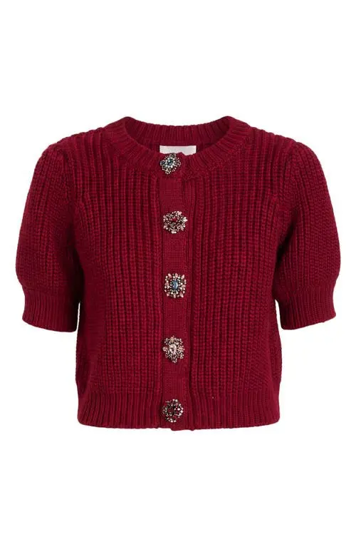 Cinq À Sept Rita Baroque Embellished Cardigan - Berrywine