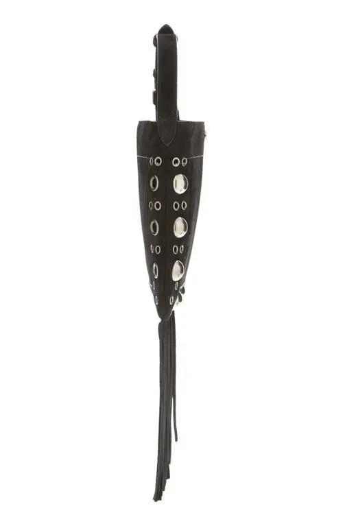Valentino Garavani Small Nellcôte Fringe Stud Suede Crossbody Bag