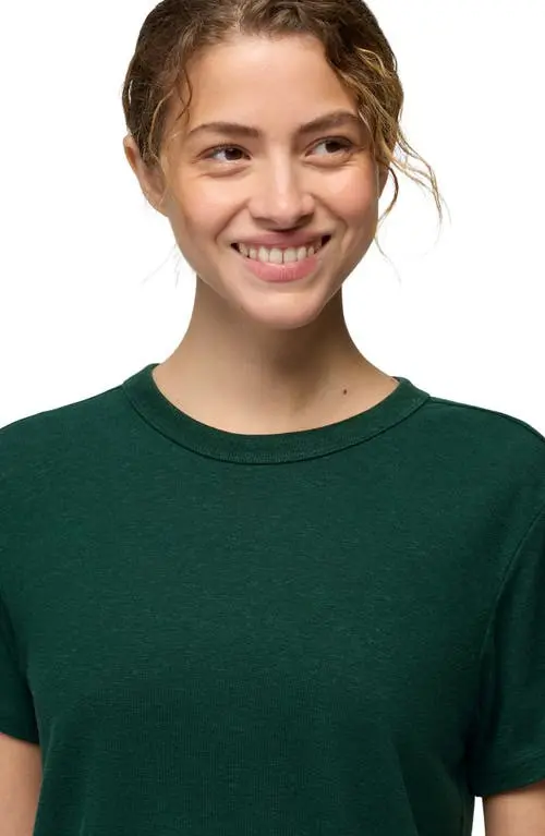 Prana Cozy Up Crewneck T-shirt - Root Green