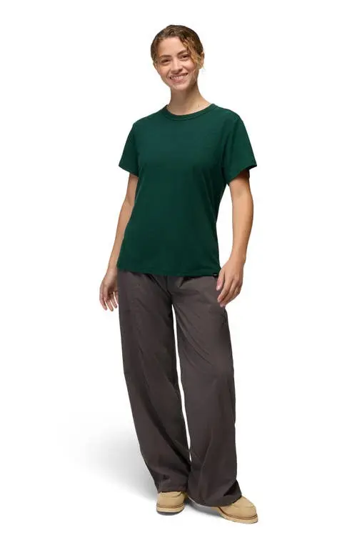Prana Cozy Up Crewneck T-shirt - Root Green