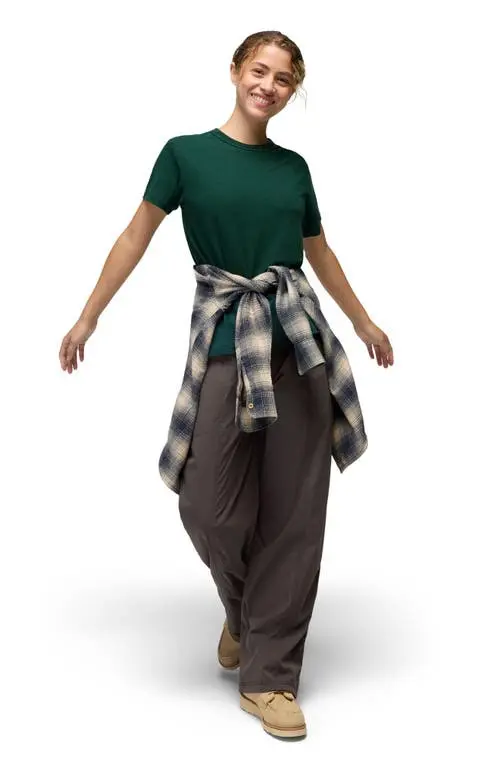 Prana Cozy Up Crewneck T-shirt - Root Green