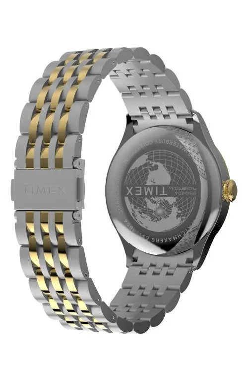 Timex® Waterbury Classic Quartz Bracelet Watch - Silver/black