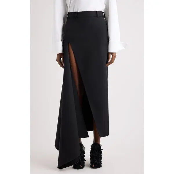 Givenchy Slashed Maxi Skirt - Black