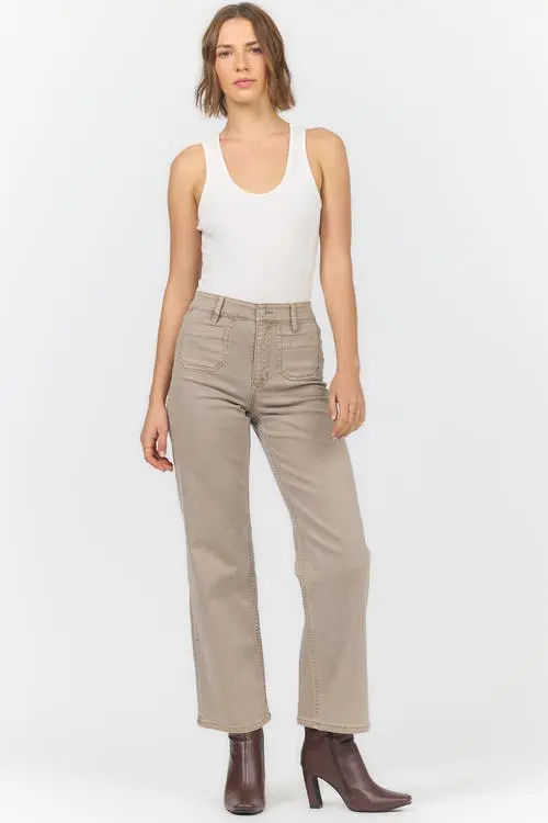 DEAR JOHN Holly High Waist Straight Denim Jeans