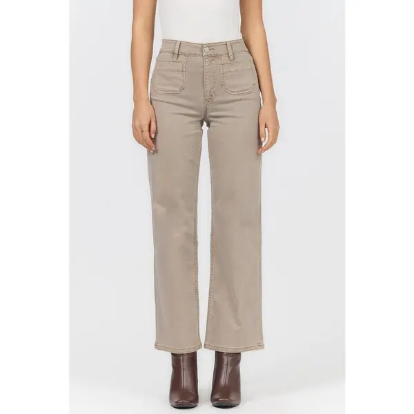 DEAR JOHN Holly High Waist Straight Leg Jeans - Mink