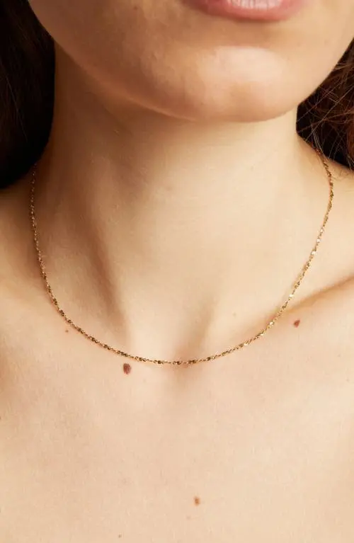 AURATE Unbreakable Barely There Chain Necklace - Yellow