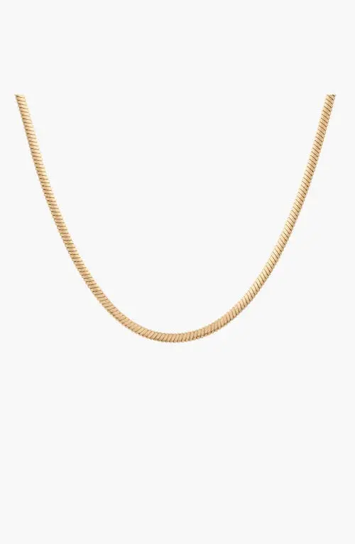 AURATE Unbreakable Herringbone Necklace - Yellow
