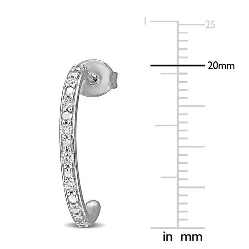 JULIANNA B. Lab-grown Diamond C Hoop Earrings