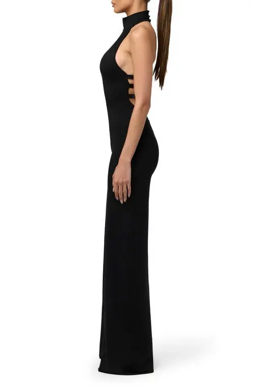 Naked Wardrobe Butter Halter Wide Leg Jumpsuit
