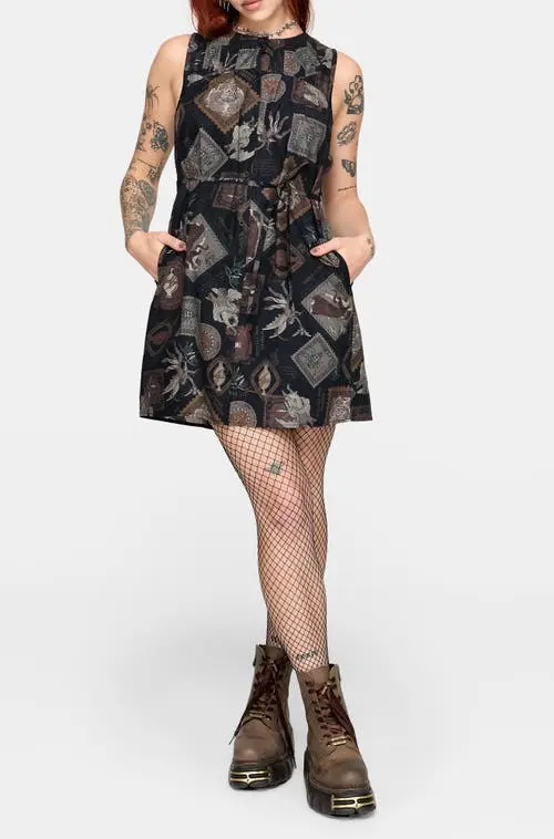 DISTURBIA Kleo Relics Pleated Mini Dress