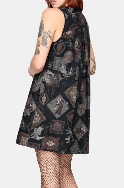 DISTURBIA Kleo Relics Pleated Mini Dress